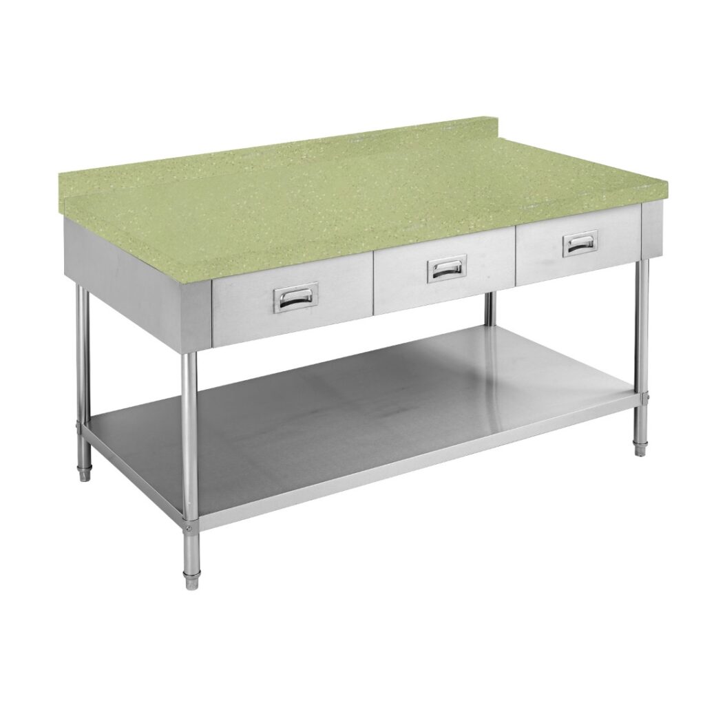 Green Splashback for Stone Kitchen Bench - Commercial Fridge Sales